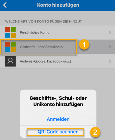 Schritt 3: Microsoft Authenticator einrichten