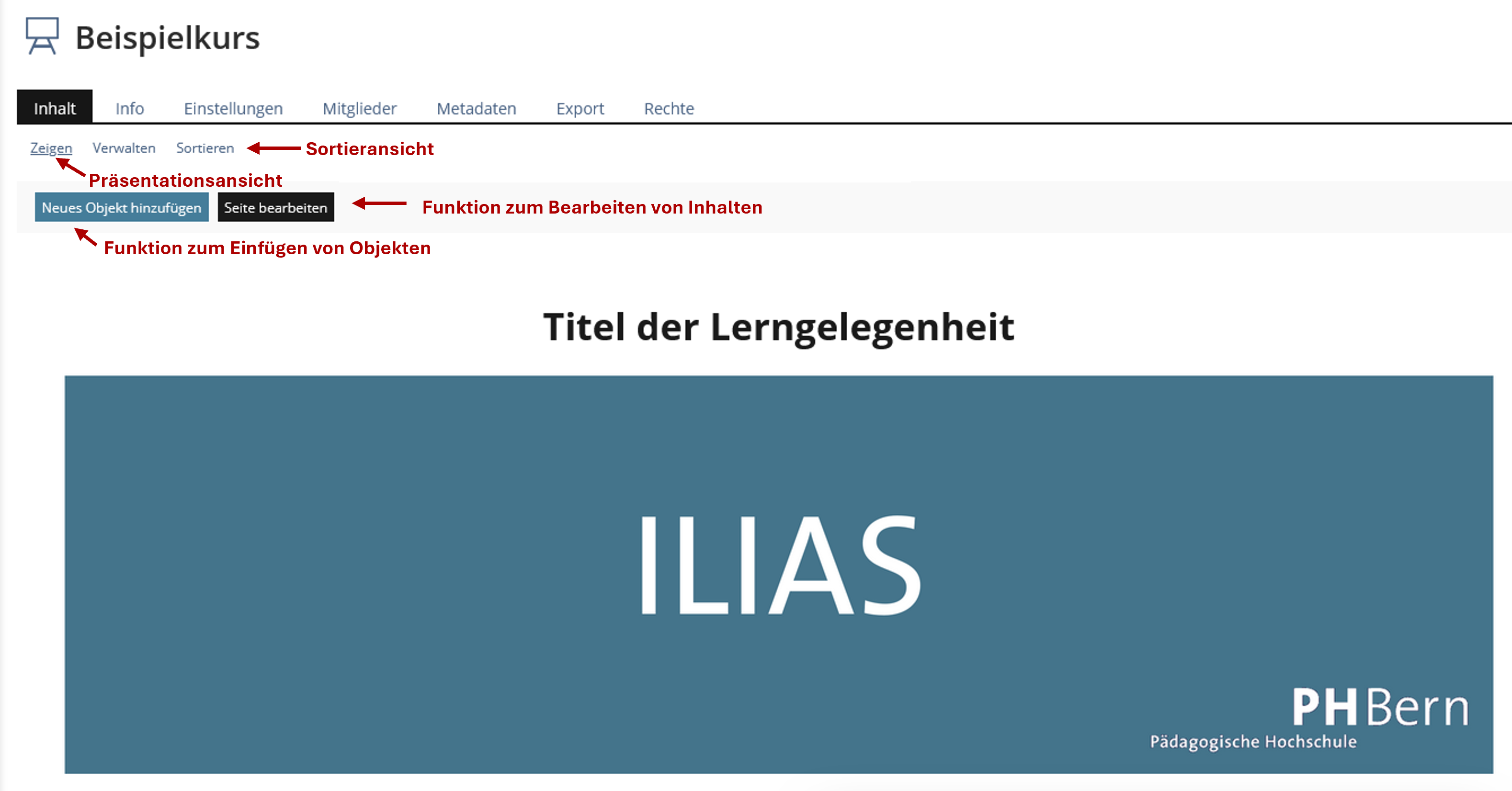 Lerninhalte umsetzen: ILIAS-Objekte
